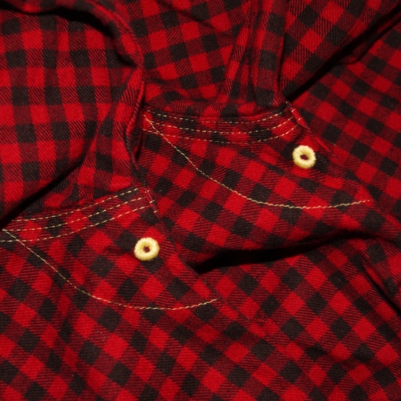 A.Z. Vintage | Shirts | Azvintage Red Checkered Plaid Flannel Shirt Sz ...
